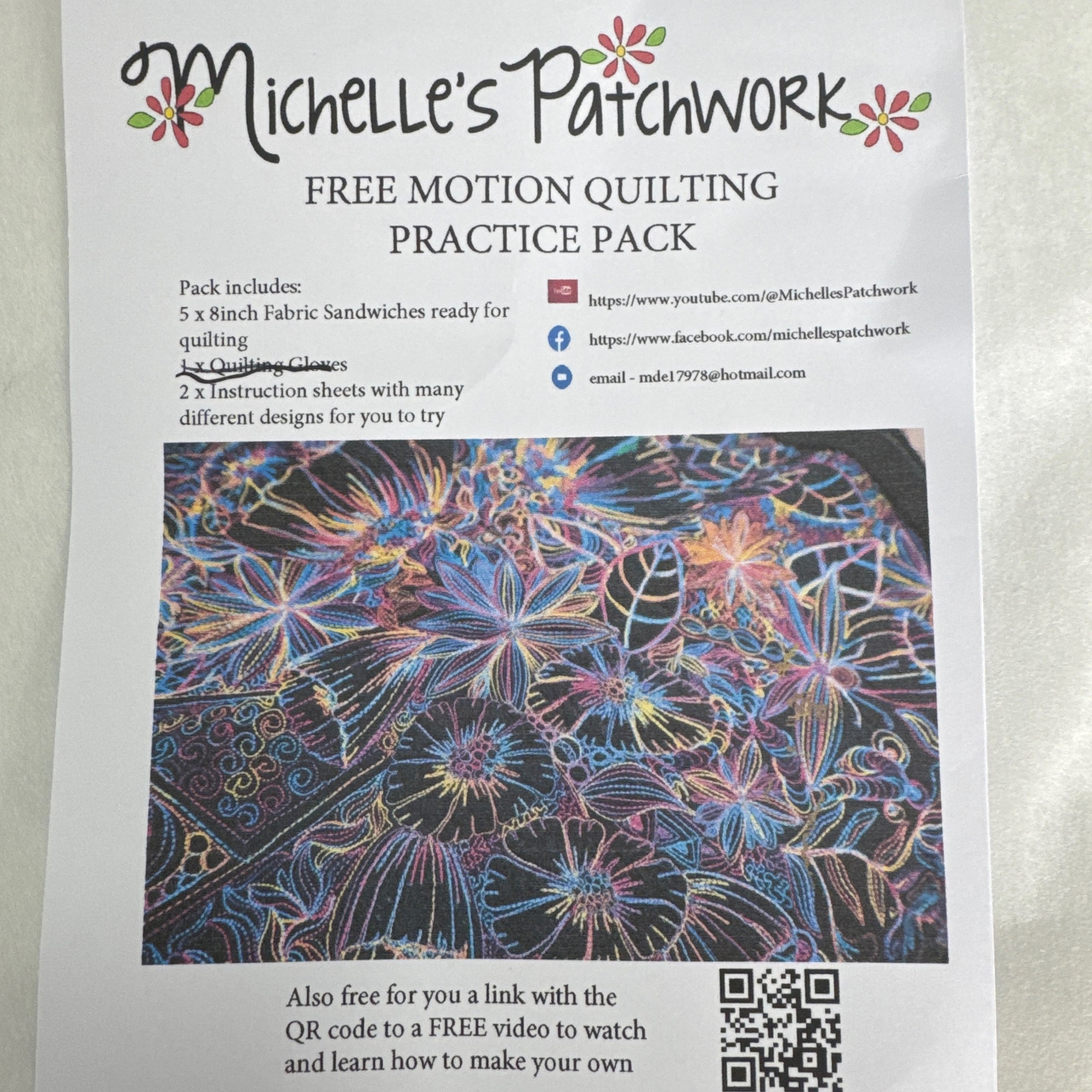 Free Motion Quilting Practice Pack | Michelles Patchwork